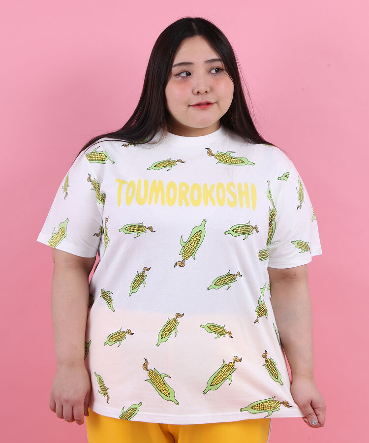 フード総柄Tシャツ（EBI TOUMOROKOSHI XIAOLONGBAO）[商品：PN17SS-022-5R] - PUNYUS Online Store / 公式通販