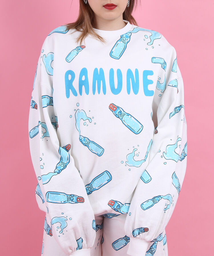 フード総柄スウェット(RAMUNE)[商品：PN21SS-032-1R] - PUNYUS Online Store / 公式通販