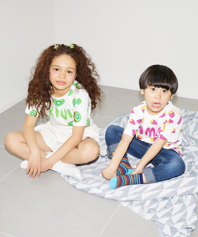 キッズフード総柄Tシャツ[商品：PNK24SS-001] - PUNYUS Online Store / 公式通販